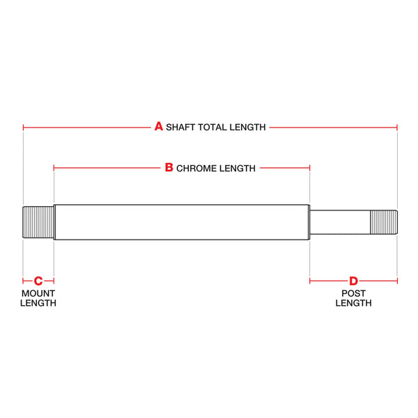 KYB/HPG - Solid Shaft, 16mm OD, 9mm Post, Solid, 10.29" TLG – Hygear ...